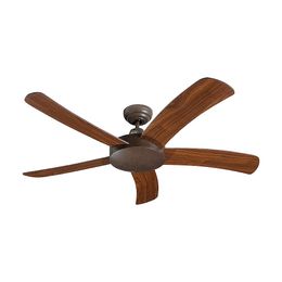 Deckenventilator FALCETTO, ohne Fernbedienung, Nussbaum / braun antik / Bronze kaiserkraft