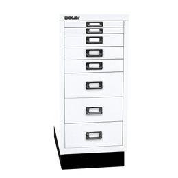 Bisley MultiDrawer&trade; 29er Serie, mit Sockel, DIN A4, 8 Schubladen, verkehrswei&szlig;