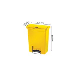 Rubbermaid Treteimer SLIM JIM , aus Polyethylen, 30 l, gelb