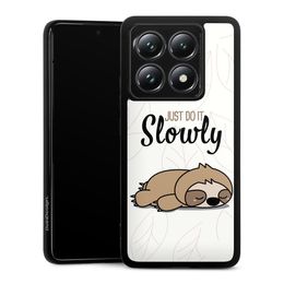 DeinDesign Xiaomi 14T Pro Handy Silikon H&uuml;lle Case schwarz Handyh&uuml;lle Sloth Lazy Sunday Animals