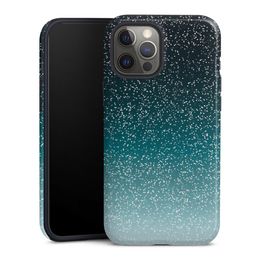DeinDesign iPhone 12 Pro Max Handy Panzer Handyh&uuml;lle robuste Outdoor H&uuml;lle Schutzh&uuml;lle gl&auml;nzend Sky Glitzer Star Tough Case