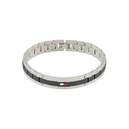 Tommy Hilfiger Armband 'NELSON' Herren Gr&ouml;&szlig;e One Size schwarz / silber