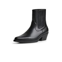 Bershka Cowboystiefel Herren Gr&ouml;&szlig;e 40 schwarz