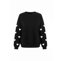 Studioselect Sweatshirt 'Clara' Damen Gr&ouml;&szlig;e L schwarz / wei&szlig;