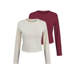 Studioselect Damen - Shirts & Tops 'Branka Top' Damen Gr&ouml;&szlig;e L ecru / bordeaux