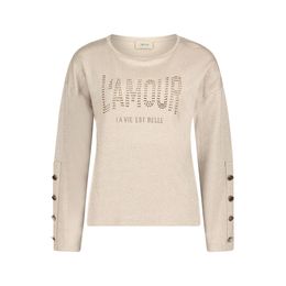 Cartoon Sweatshirt Damen Gr&ouml;&szlig;e XXL dunkelbeige / gold