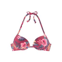 s.Oliver Bikinitop Damen Gr&ouml;&szlig;e 75 blau / gelb / aubergine