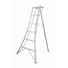 Niwaki 3-Holm-Gartenleiter Aluminium silbern 122 x 125 x 180 cm
