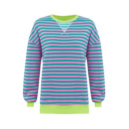 Imily Bela Sweatshirt Damen Gr&ouml;&szlig;e L neongr&uuml;n / dunkelgr&uuml;n / pink