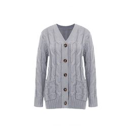 Imily Bela Strickjacke Damen Gr&ouml;&szlig;e M grau
