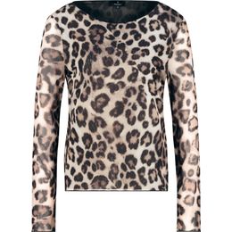 monari Shirt Damen Gr&ouml;&szlig;e M hellbeige / mokka / schwarz
