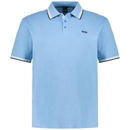 Gro&szlig;e Gr&ouml;&szlig;en BOSS Poloshirt mit Kontrastdetails Farbe hellblau Gr&ouml;&szlig;e: 4XL