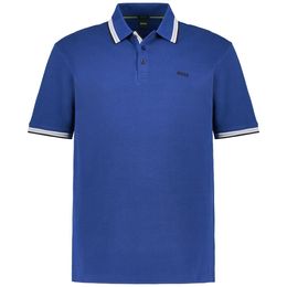 Große Größen BOSS Poloshirt mit Kontrastdetails Farbe dunkelblau Größe: 4XL
