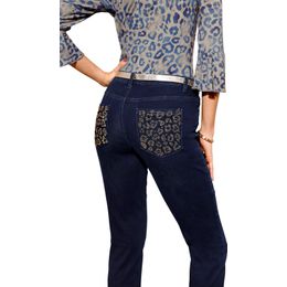 WITT Damen 5-Pocket-Jeans im edlen Material-Mix, dark blue, Gr&ouml;&szlig;e 40