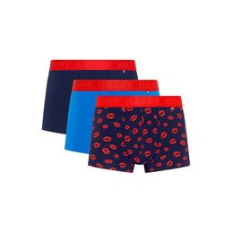 Happy Socks Boxershorts Herren Gr&ouml;&szlig;e M navy / himmelblau / blutrot