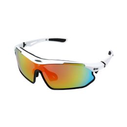 YEAZ Damen Sportbrille "Sport-Sonnenbrille weiß/schwarz/rot SUNRAY", weiß, Sonnenbrillen