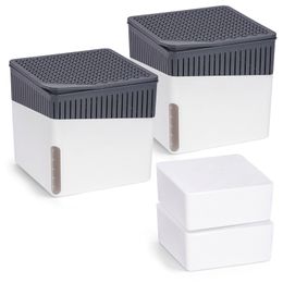 Wenko Luftentfeuchter "Cube", B:16,5cm H:15,7cm T:16,5cm, weiß, Luftentfeuchter, 2 x 1000g