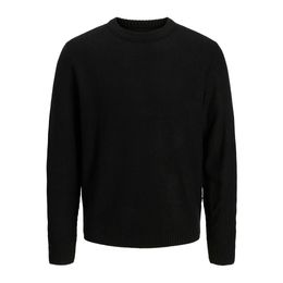 Jack & Jones JACK & JONES Herren Strickpullover "JJROY KNIT CREW NECK AW25"schwarz, Gr. S, unifarben, Strick, Obermaterial: 100% Polyacryl, Pullover