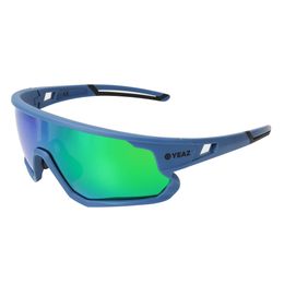 YEAZ Damen Sportbrille "Sport-Sonnenbrille Cyan Blue/Green SUNRISE", grün, Sonnenbrillen