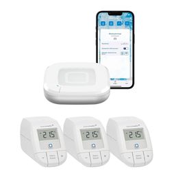 homematic IP Heizk&ouml;rperthermostat "Starter Bundle Heizen Basic f&uuml;r 3 Heizk&ouml;rper", B:31cm H:12cm T:37cmwei&szlig;, Heizk&ouml;rperthermostate