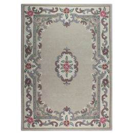 Wollteppich FLAIR RUGS, B:120cm H:10mm L:180cm, beige, Wolle, Wohnzimmer, Teppiche, "Aubusson", Wolle, Teppich, Wohnzimmer, Schlafzimmer, Esszimmer