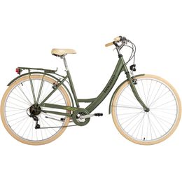 Dacapo Cityrad "Damenfahrrad 28'' Toscana grün Oregano 6 Gänge RH 48 cm", 48cm, 28 Zoll (71,12cm) hinten: 28 Zoll (71,12cm), grün, Fahrräder