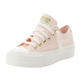 Converse Damen Sneaker "CHUCK TAYLOR ALL STAR LIFT PLATFORM GOLD", Gr. 38, gold, Leder, Schuhe