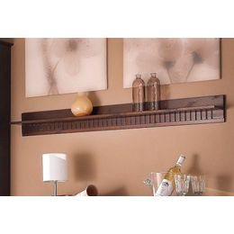 Wandboard Home Affaire "Lisa", braun (dunkelbraun), B:130cm H:14cm T:14cm, Massivholz, Regale, aus schönem massivem Kiefernholz, in unterschiedlichen Farbvarianten