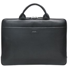 JOOP! JOOP Damen Messenger Bag "cardona samu briefbag shz", schwarz, Leder, leicht glänzend, unifarben, Taschen, im Trolley-Aufsteck-System