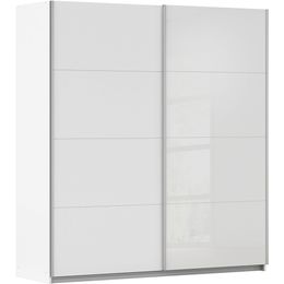 Schwebetürenschrank Rauch "Subito Kleiderschrank Bestseller", weiß (weiß, weißglas), B:181cm H:197cm T:61cm, Holzwerkstoff, Schränke, Schlafzimmerschrank Garderobe mit 4 Glaselementen