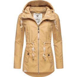 Ragwear Damen Outdoorjacke "Monadis", beige, Gr. XXL, 65% Polyester, 35% Baumwolle, Jacken, Leichte Damen Übergangsjacke mit wasserdichtem