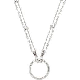 Leonardo Damen Charm-Kette "Halskette Ilvi Clip&Mix", Edelstahl, L: 70 B: 6mm, silber, Edelstahl, B:6mm, Halsketten