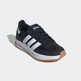 Mädchen Sneaker "RUN 70S 2.0", adidas Sportswear, Gr. 36, schwarz-weiß, Synthetik, Textil, Schuhe