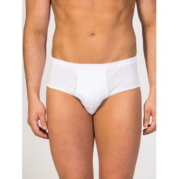 Zd Zero Defects Slip 'Brummel Fly Front Brief Mercerized Cotton' Herren Gr&ouml;&szlig;e XL wei&szlig;