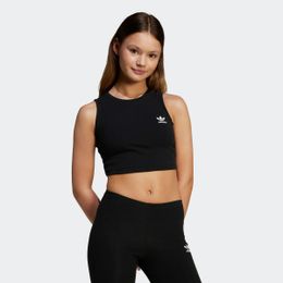 Mädchen Tanktop "RIB TANK TOP", schwarz, Gr. 152, adidas originals, Obermaterial: 46% Baumwolle, 45% Viskose, 9% Elasthan, Tops