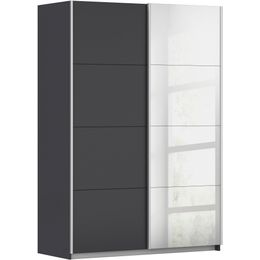 Schwebetürenschrank Rauch "Subito Kleiderschrank Bestseller", grau (graumetallic), B:136cm H:197cm T:61cm, Holzwerkstoff, Schränke, Schwebetürenschrank, Schlafzimmerschrank Schrank Garderobe mit 4 Spiegelelementen