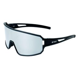 YEAZ Damen Sportbrille "Sport-Sonnenbrille Black/Silver Mirror SUNWAVE", silber, Sonnenbrillen
