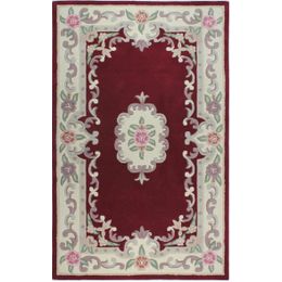 Wollteppich FLAIR RUGS, B:75cm H:10mm L:150cm, rot, Wolle, Wohnzimmer, Teppiche, "Aubusson", Wolle, Teppich, Wohnzimmer, Schlafzimmer, Esszimmer