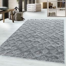 Teppich Ayyildiz Teppiche "PISA 4702", grau, B:200cm H:20mm L:290cm, Polypropylen (PP), Teppiche, Teppich, als L&auml;ufer und rund erh&auml;ltlich, Hoch Tief Struktur, Wohnzimmer