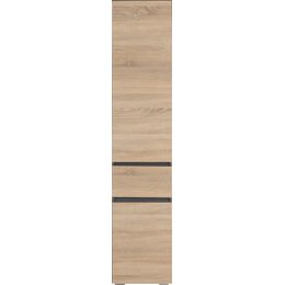 Hochschrank Home Affaire "Wisla", grau (anthrazit, eichefarben sonoma), B:38cm H:180cm T:35cm, Spanplatte, Schränke, Höhe 180 cm, mit Türen & Schubkasten