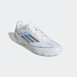 Fußballschuh adidas Performance "F50 LEAGUE AG", Damen, Gr. 44, weiß (cloud weiß, silber metallic, cloud weiß), Synthetik, Textil, Schuhe