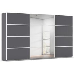 Kleiderschrank Rauch "Schwebetürenschrank OTTO´s Choice Garderobe Schrank TOP ANGEBOT Avola", grau (graumetallic, leisten weiß), B:360cm H:229cm T:62cm, Holzwerkstoff, Schränke, mit eleganten Zierleisten in Chrom, Schwarz oder Weiß MADE IN GERMANY