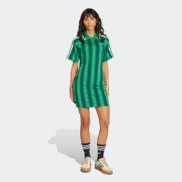 Shirtkleid adidas originals "FOOTIE DRESS", Damen, Gr. XL, N-Gr, gr&uuml;n, Obermaterial: 86% Polyester, 14% Elasthan, Kleider Shirtkleid