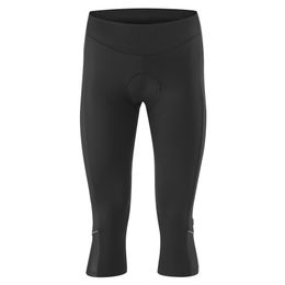 Fahrradhose Gonso "Essential Tight 3/4 W", Damen, Gr. 54, Normalgrößen, schwarz, 90% Polyamid, 10% Elastan, Hosen Fahrradhose, Damen 3/4 Radhose mit Sitzpolster, atmungsaktive Radlerhose, Tight Fit
