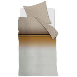 Bettw&auml;sche Beddinghouse "Persimmon", braun, B/L: 135cm x 200cm, 1 Stk., 1 Stk., Renforc&eacute;, B/L: 80cm x 80cm, 2 Stk., Renforc&eacute;, Obermaterial: 70% Baumwolle, 30% Elasthan, Bettw&auml;sche, Bettw&auml;sche
