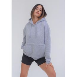 FRESHLIONS Damen Kapuzensweatshirt "Balina", grau, Gr. L, unifarben, 65% Baumwolle, 35% Polyester, Sweatshirts, mit elastischen B&uuml;ndchen
