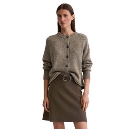 Marc O'Polo MARC O'POLO Damen Cardigan "aus Schurwolle-Mix"shaded braun melange, Gr. S, unifarben, Obermaterial: 60% Wolle (Schafwolle), 20% Viskose, 20%