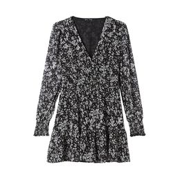 Bershka Kleid Damen Gr&ouml;&szlig;e 40 schwarz / wei&szlig; Winterkleid