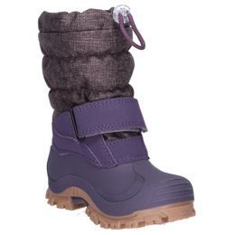 Snowboots Lurchi "Finn", Mädchen, Gr. 38, lila (lila, gemustert), Synthetik, Textil, Schuhe, Winterboots mit Schurwolle, Größenschablone zum Download