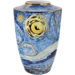 Tischvase Goebel "Vincent van Gogh - "Sternennacht"", blau (blau, gelb), H:24cm Ø:16cm, Porzellan, Vasen, Vase aus Porzellan, Höhe ca. 34 cm